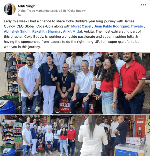 Coca-Cola Global CEO sees ‘Coke Buddy’ in action.